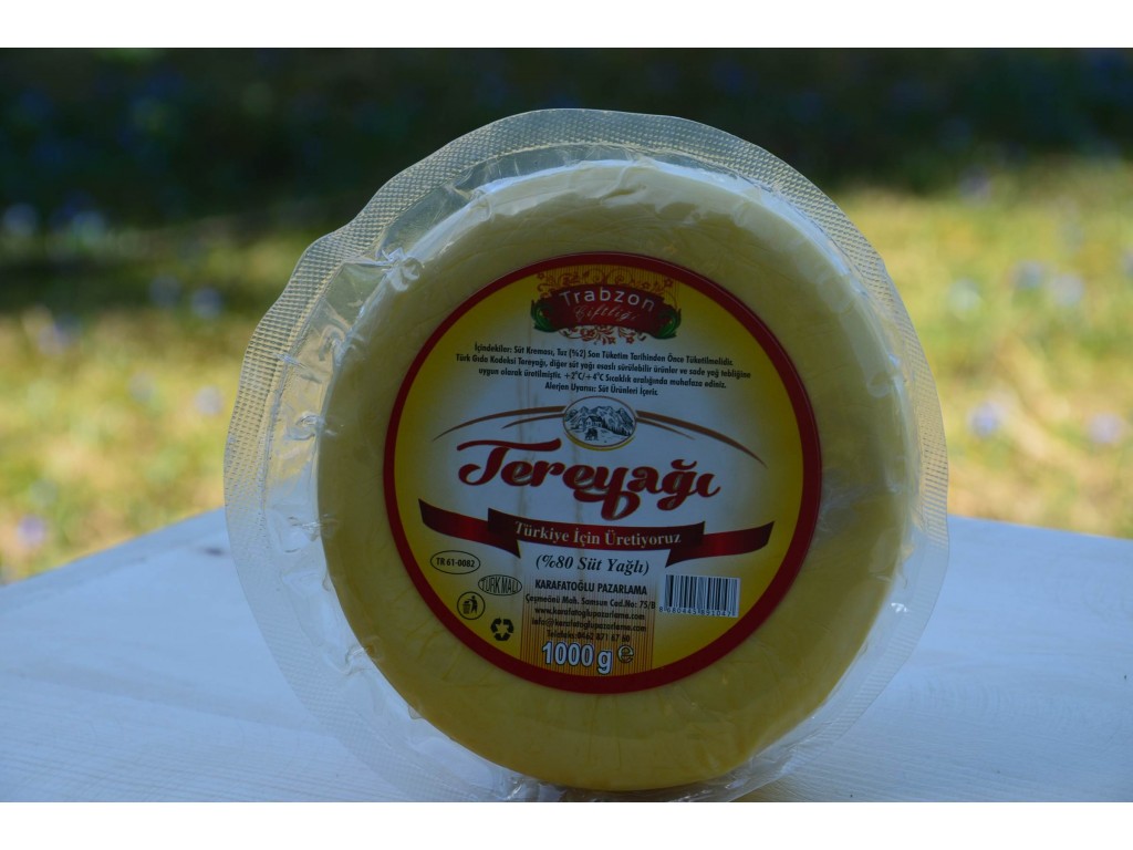 TRABZON ÇİFTLİĞİ TEREYAĞI 1 KG - DOĞAL KAHVALTILIK TEREYAĞI